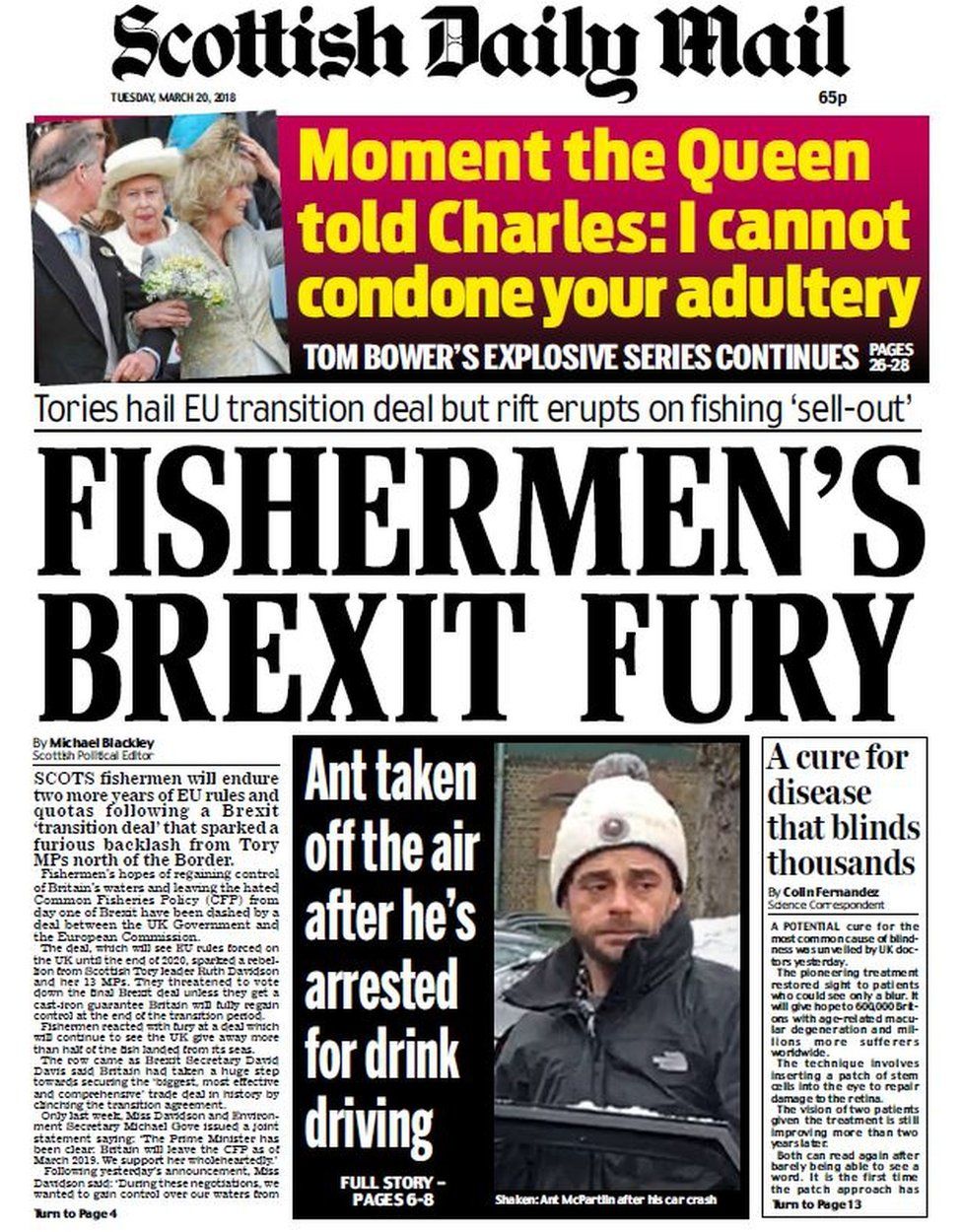 The papers: Fishermen's Brexit 'betrayal' - BBC News