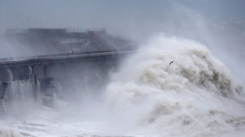 Storm Angus: Ferry passengers stuck at sea overnight - BBC News
