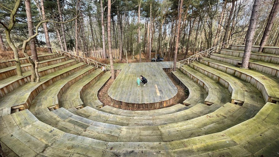 Thorington: The 'bomb crater' that created a theatre - BBC News