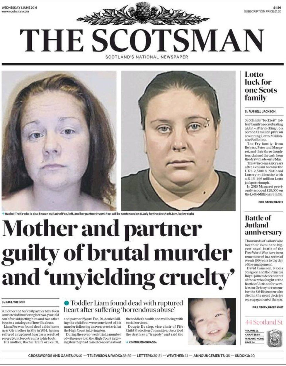 Scotland's papers: 'Evil' pair guilty and system failures - BBC News