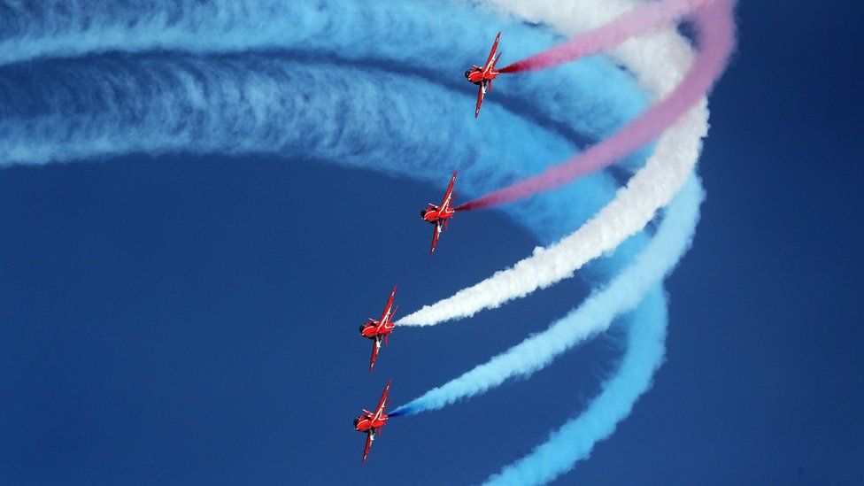 RAF Red Arrows to perform in seven Middle East countries - BBC News