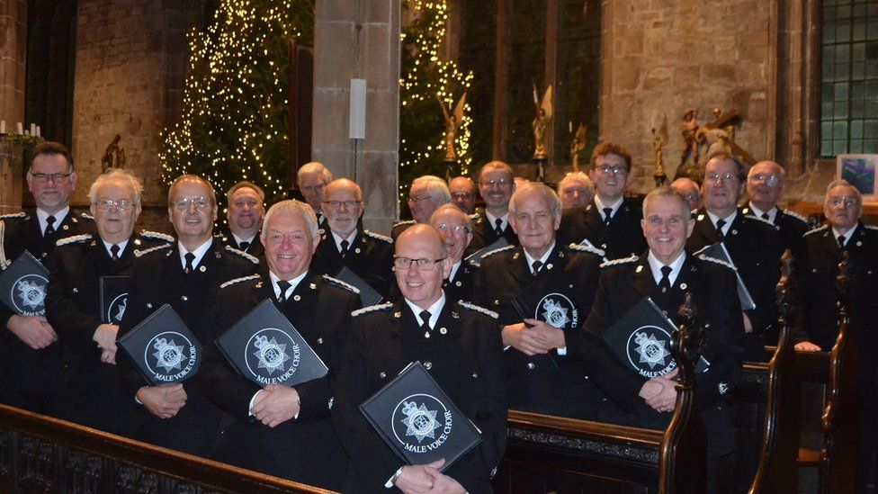 Derbyshire Police: Choir of male PCs 'not very PC' - BBC News