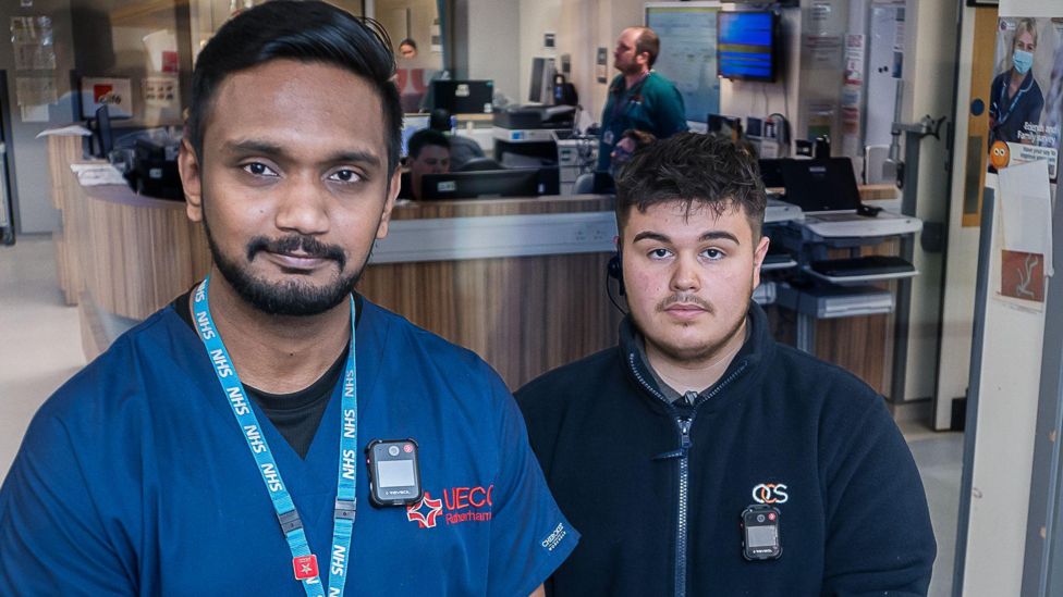 Bodycams for Rotherham Hospital staff in bid to stop abuse - BBC News