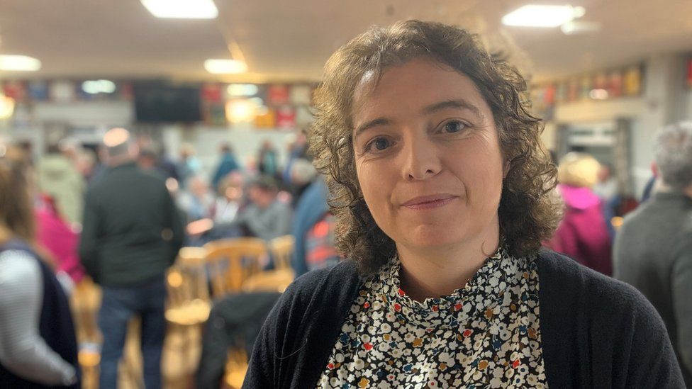 Tua 250 o bobl mewn cyfarfod yn erbyn peilonau Dyffryn Tywi - BBC Cymru Fyw