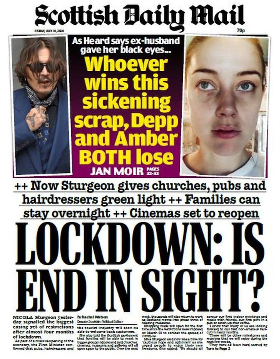 Scotland's papers: Lockdown 'milestone' and Beattie tributes - BBC News