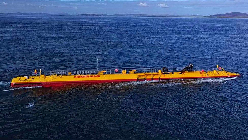 Scottish-built floating tidal turbine 'world's most powerful' - BBC News
