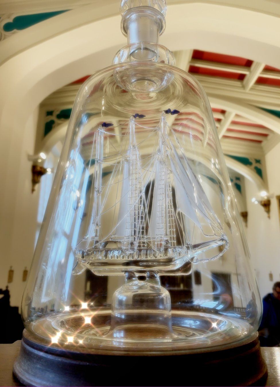 Northumberland exhibition shows 150 glass ships in bottles - BBC News