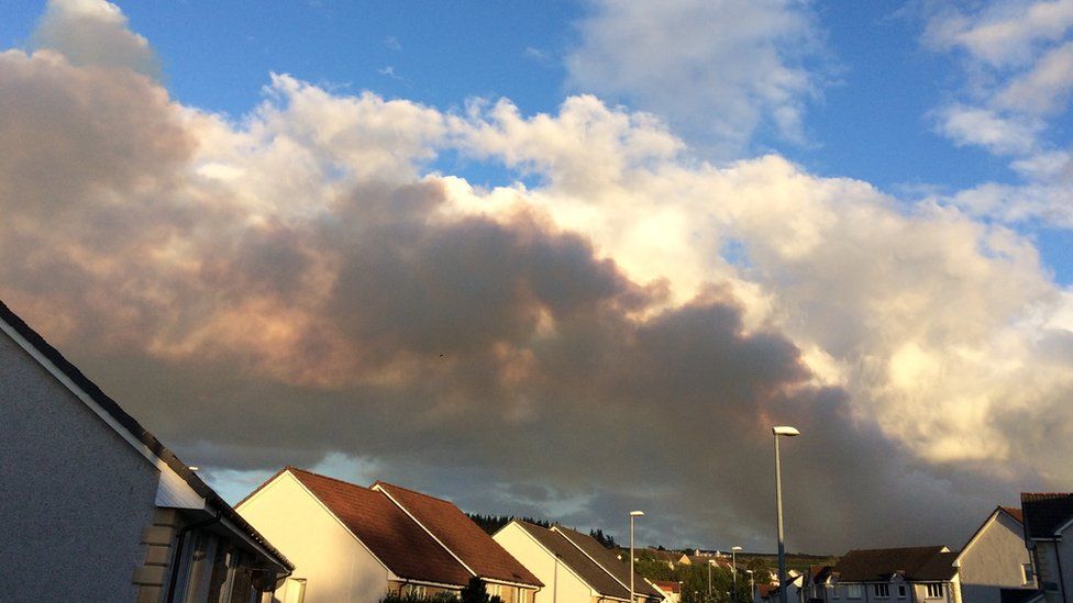 Fire crews bring wildfire near Inverness under control - BBC News