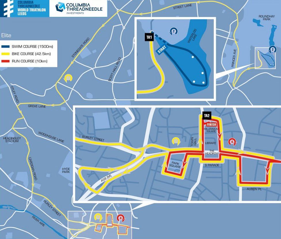 ITU World Triathlon Series: Leeds race route announced - BBC News
