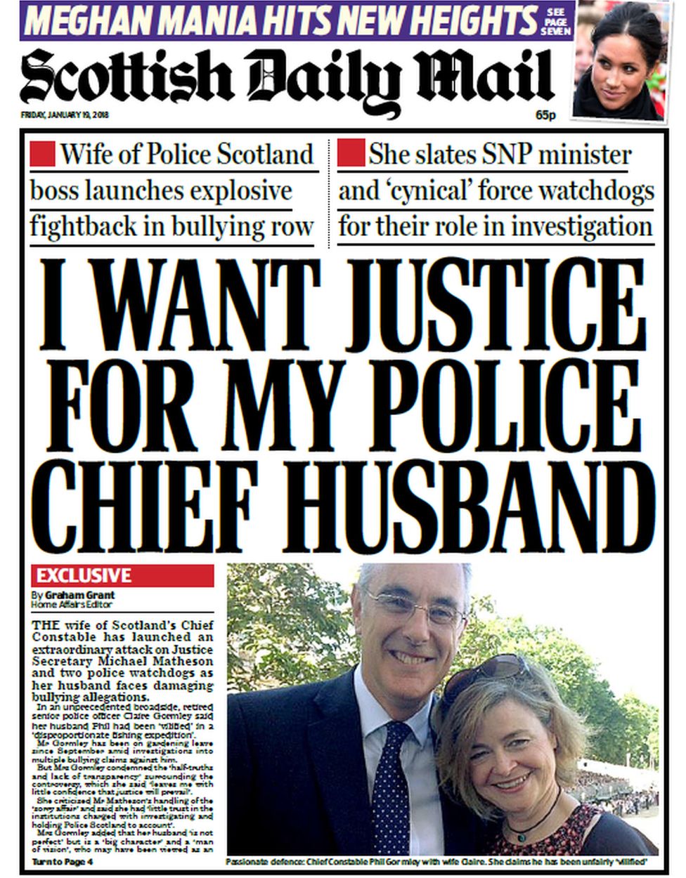 The papers: Police chief's wife speaks out - BBC News