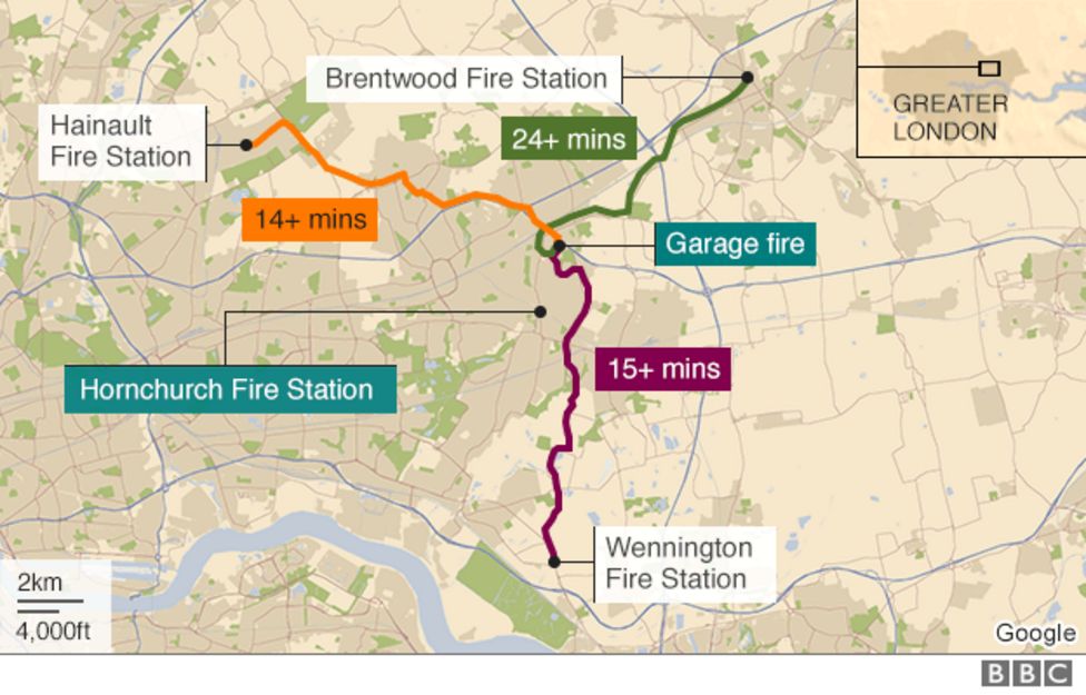 'Catastrophic' dispatch system 'causes fire engine delays' - BBC News