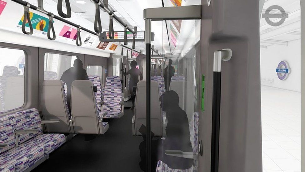 Crossrail train carriage features unveiled - BBC News