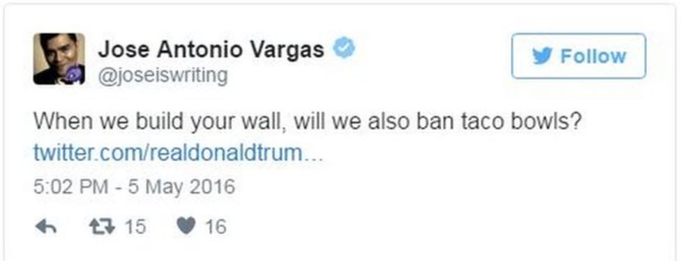 Donald Trump declares Hispanic love with tacos - BBC News