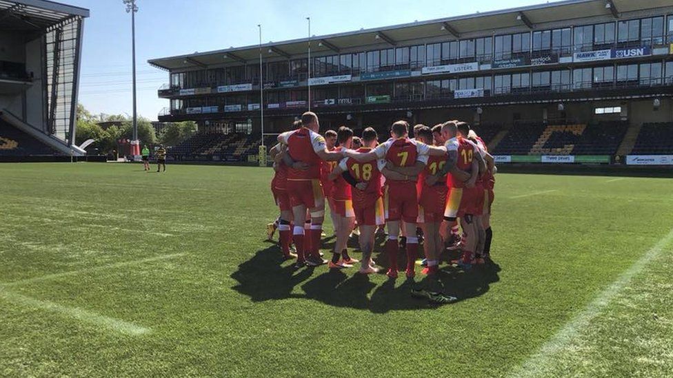 Firefighters in second Worcester rugby union record bid - BBC News