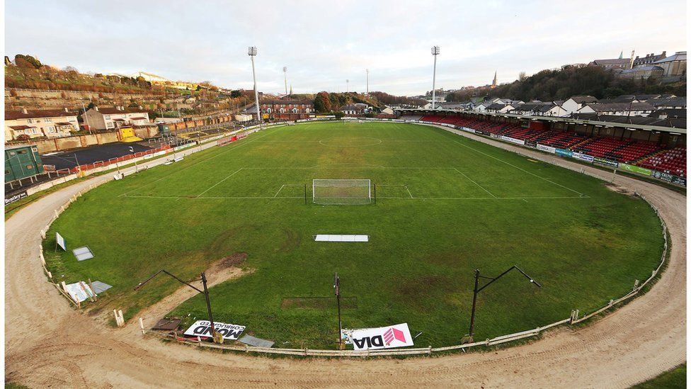 Farewell Brandywell slope! New sporting era begins - BBC News