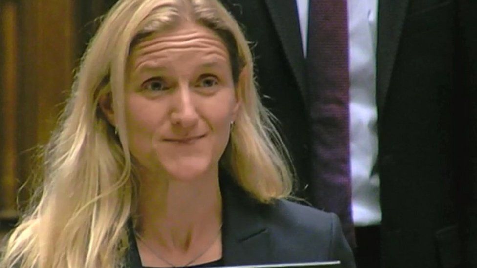 Kim Leadbeater: New Batley and Spen MP takes Commons seat - BBC News