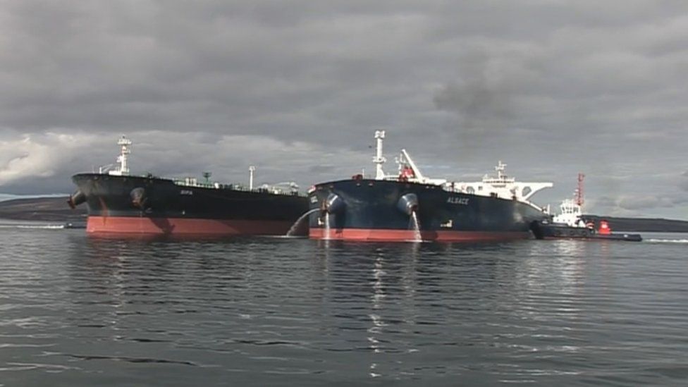 MSPs to debate planned ship-to-ship oil transfers - BBC News