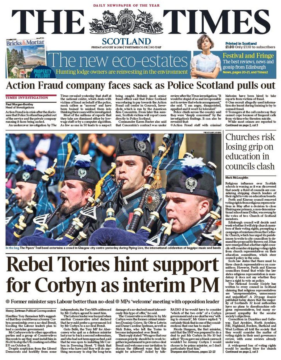 Scotland's papers: Sturgeon backs Corbyn bid for number 10 - BBC News