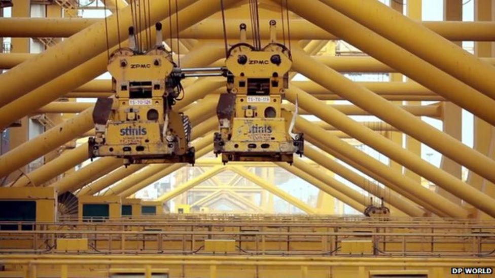 Freight Tetris: Exploring London's hi-tech Gateway port - BBC News