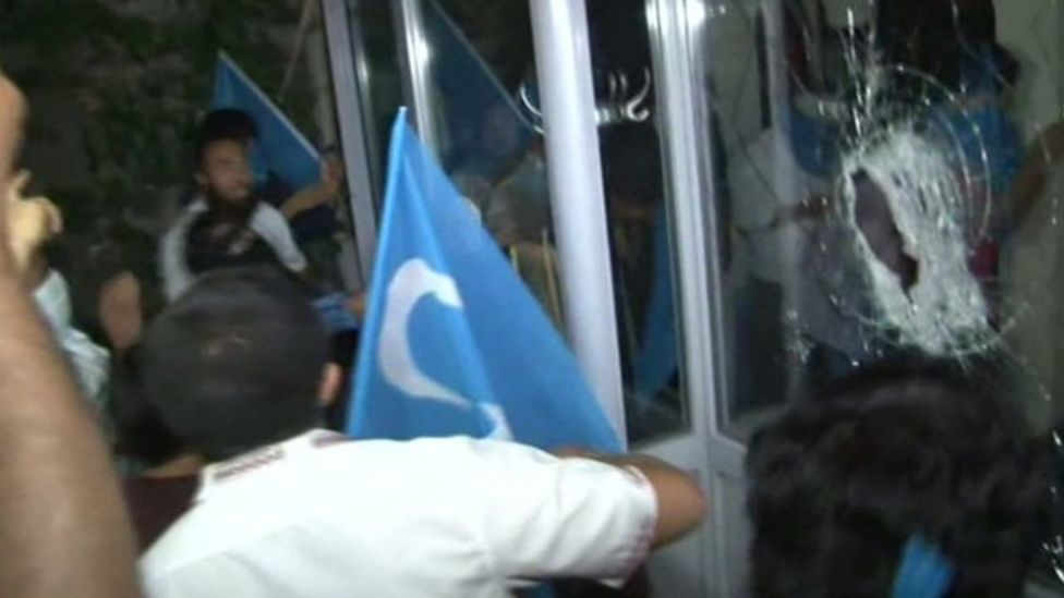 Thai embassy in Turkey closes after pro-Uighur protests - BBC News