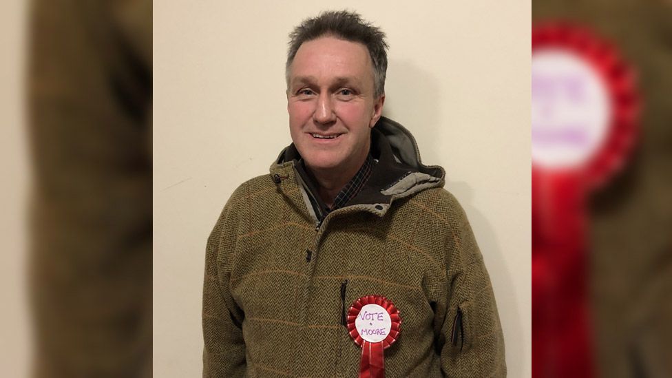 Shop owner Andrew Moore wins 'unwanted' Lonan seat - BBC News