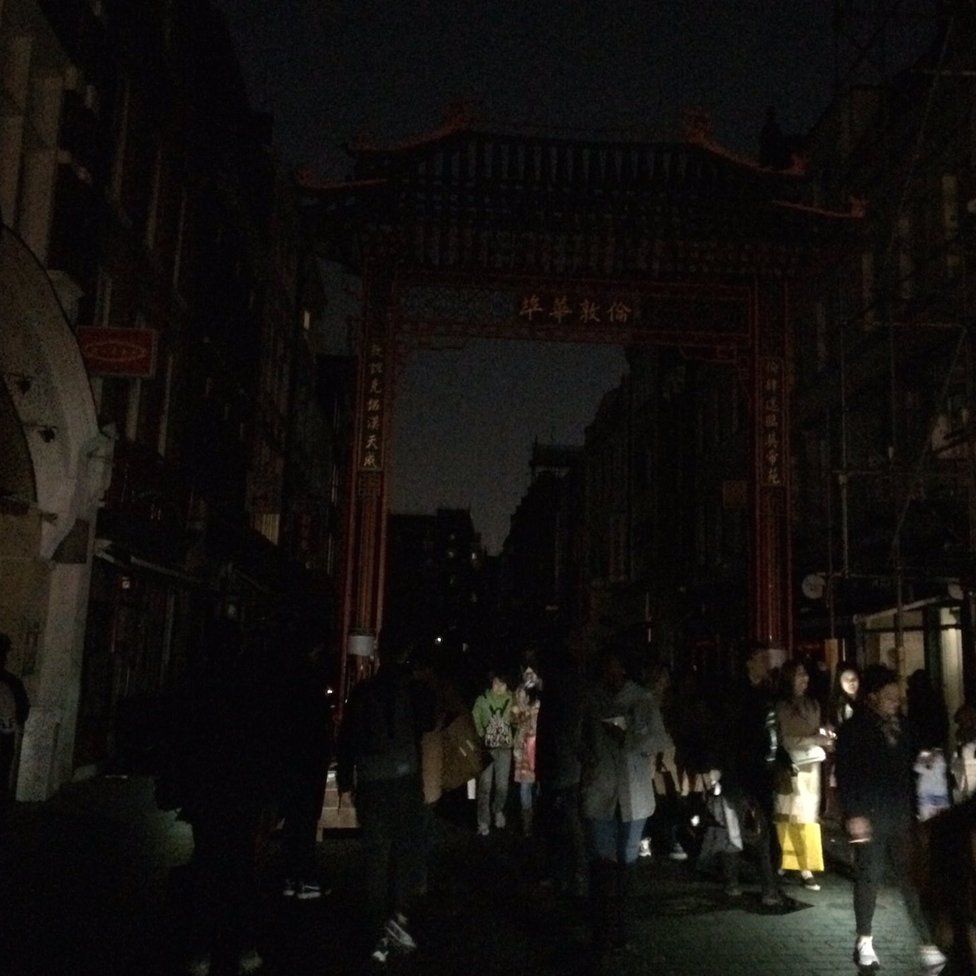 Blackout hits London's Soho on Black Friday - BBC News