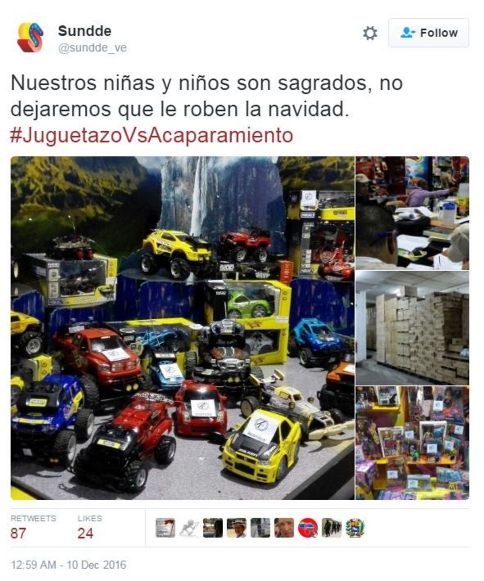 Venezuela seizes Christmas toys to distribute to poor - BBC News