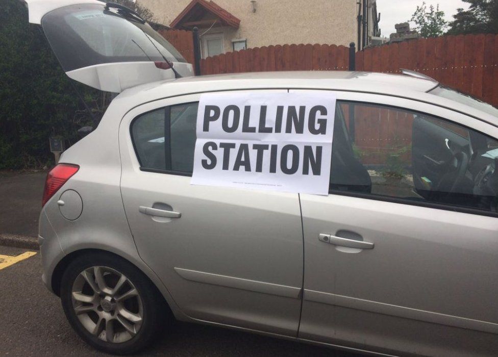 EU vote cast in car as Dawley poll station shut - BBC News