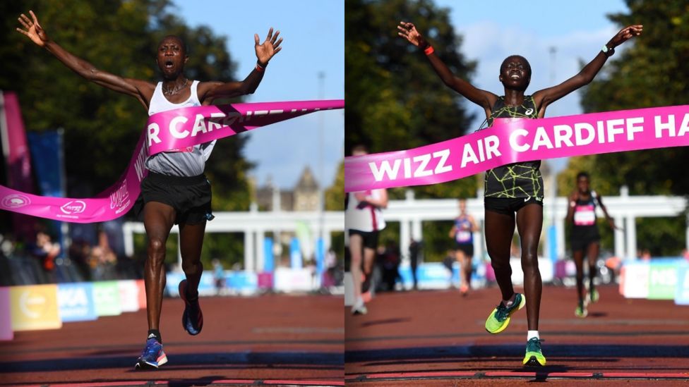 In pictures: Cardiff Half Marathon - BBC News