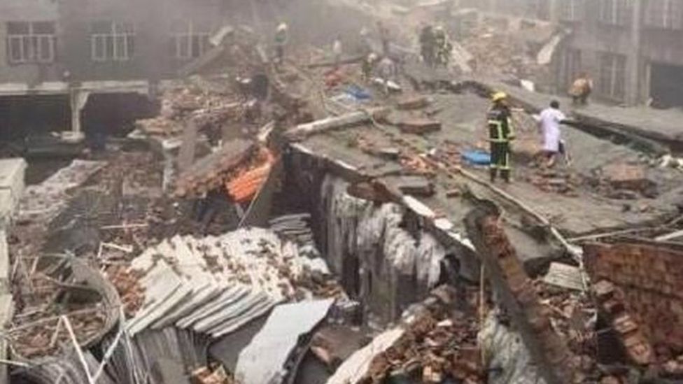 China building collapse kills at least 22 - BBC News