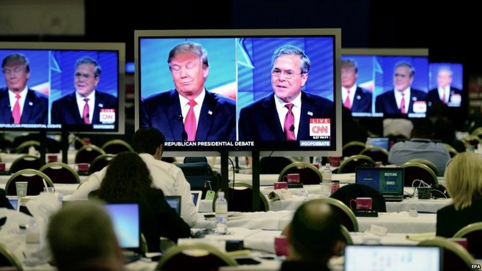 Republican candidates clash over how to counter IS - BBC News
