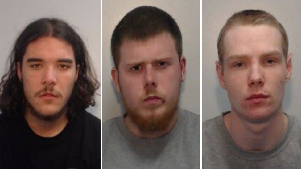Three men jailed for unprovoked Wigan stab murder - BBC News