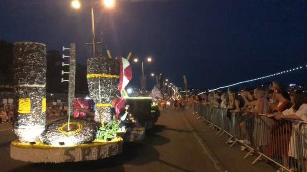 Moonlight Parade welcomed back after Covid break - BBC News