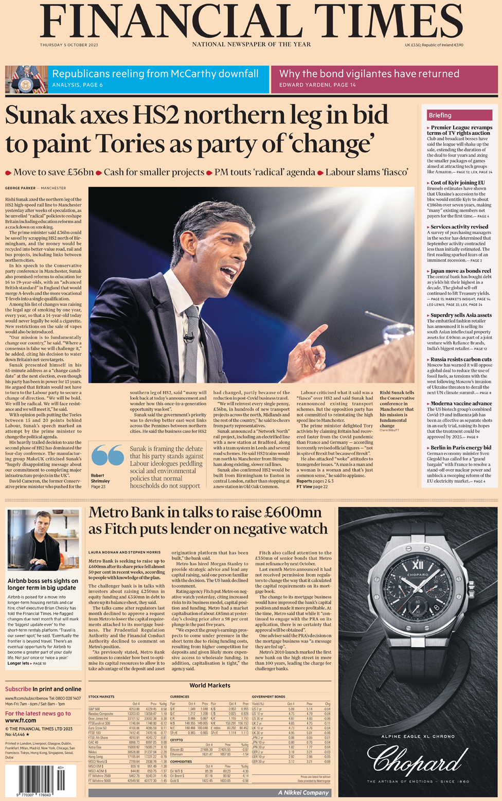 Sunak 'turns on predecessors' after HS2 'train wreck' - BBC News