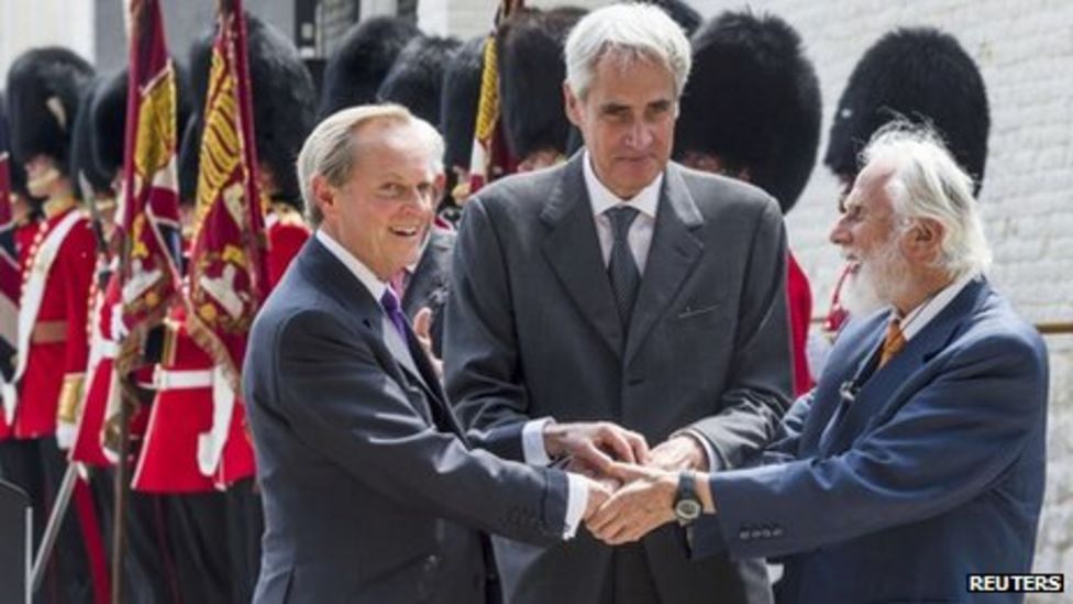 Battle of Waterloo memorial unveiled by Prince Charles - BBC News