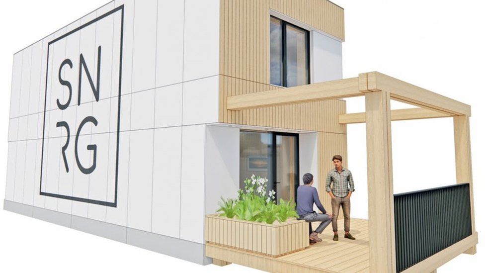 Corby: Zero carbon timber eco-home showcased at COP26 - BBC News