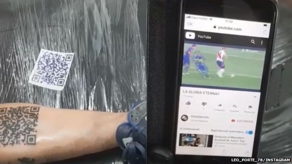 River Plate fan gets QR code tattoo linking to Copa Libertadores final ...