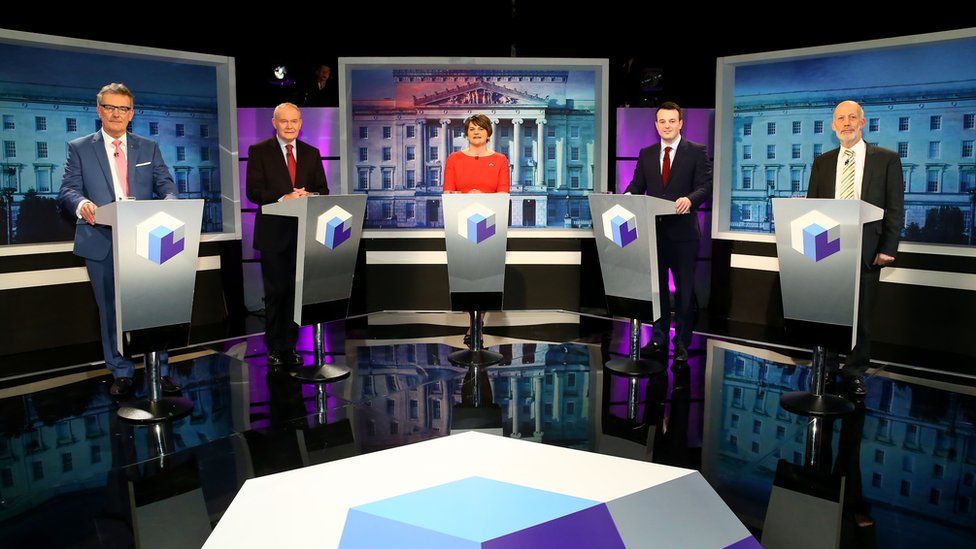 NI Assembly election: Leaders take part in BBC debate - BBC News