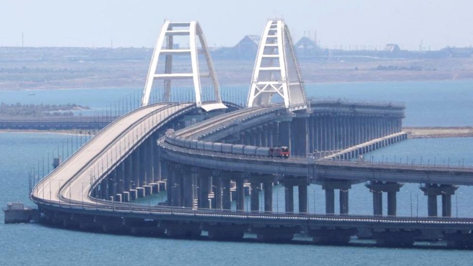 Kerch bridge is hated symbol of Russian occupation - BBC News