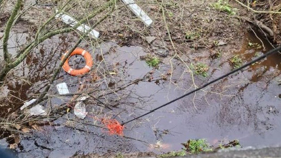 Strabane: Condemnation after lifebuoys vandalised - BBC News