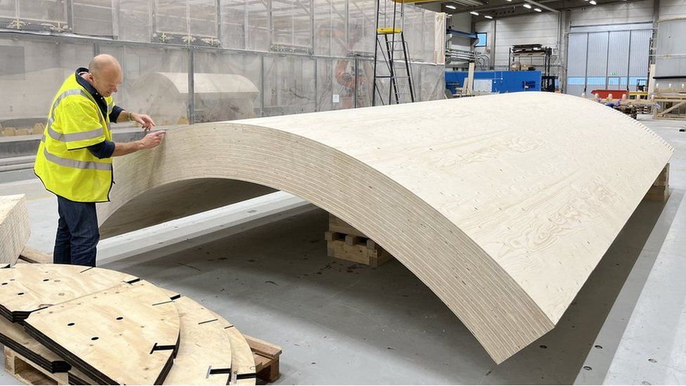 World's tallest wooden wind turbine gets to work in Sweden - BBC Newsround