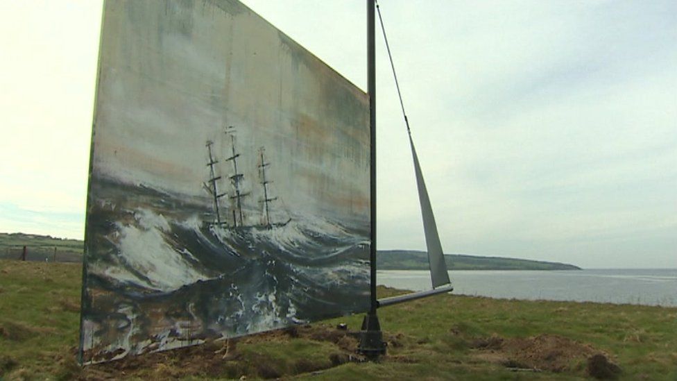 Royal Charter artwork for wreck that inspired shipping forecast - BBC News