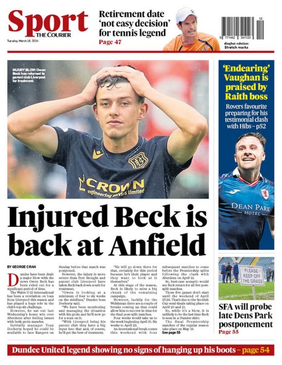 Scottish gossip: Dundee United Premier League partnership, Aaron Hickey ...