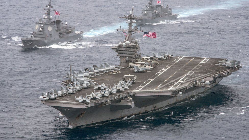 USS Carl Vinson: The US woos an old enemy with a show of strength - BBC News