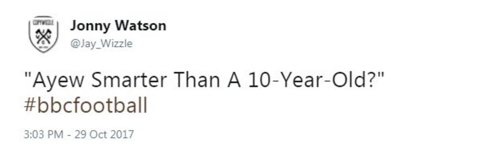 'Footballers as game shows' - your best tweets - BBC Sport