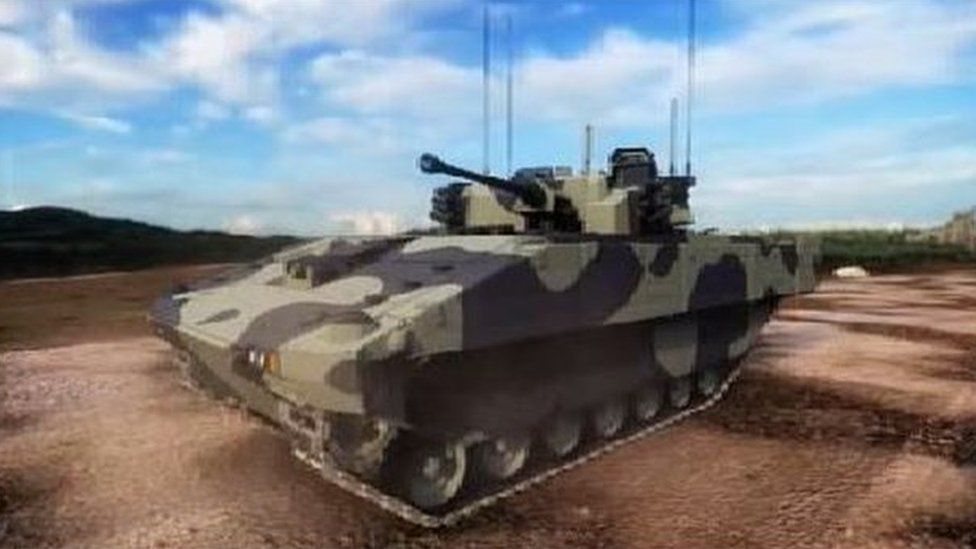 General Dynamics unveils tank developed in Caerphilly - BBC News