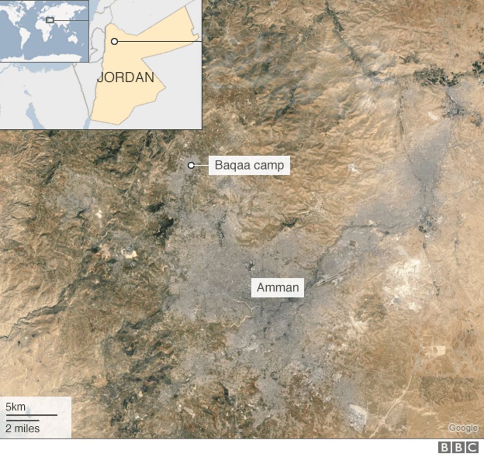 Jordan officers killed in attack at Baqaa camp near Amman - BBC News