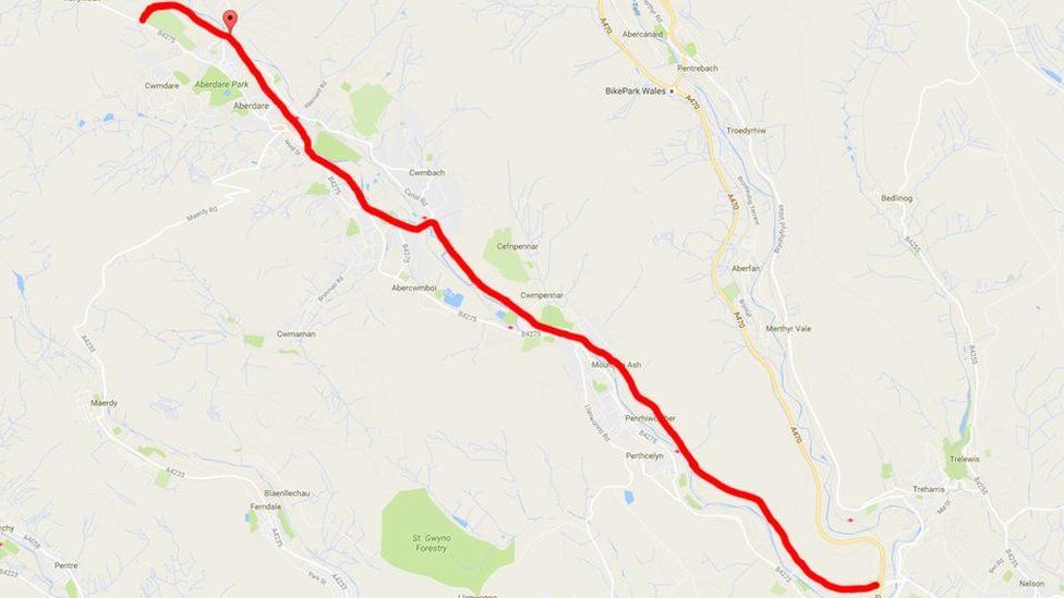 Rhondda Cynon Taff A4059 road improved to prevent flooding - BBC News