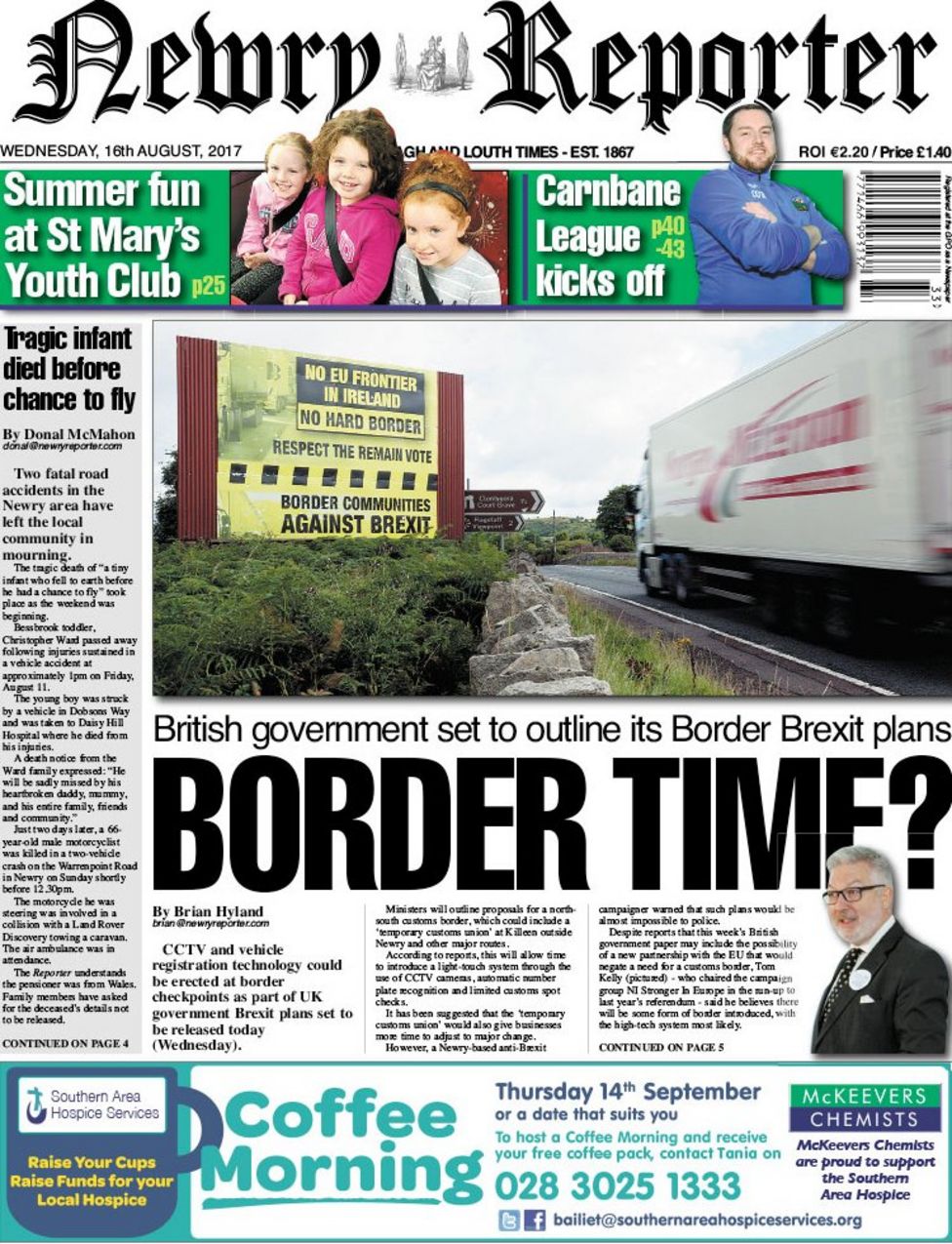 Weekly papers: Farewells to a legendary priest and name row - BBC News