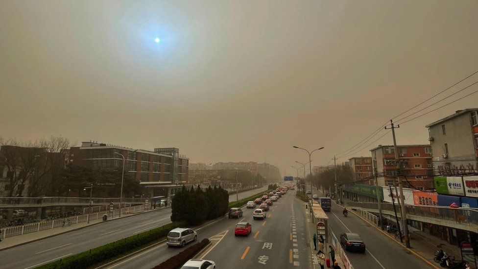 Why has the sun turned blue in Beijing? - BBC Newsround